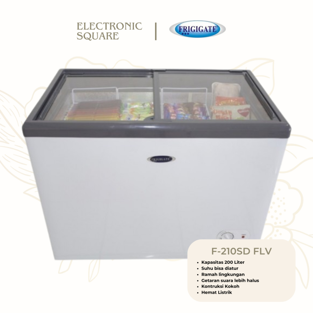 Jual Chest Freezer FRIGIGATE F-210SDFLV Kapasitas 200 Liter - Glass ...