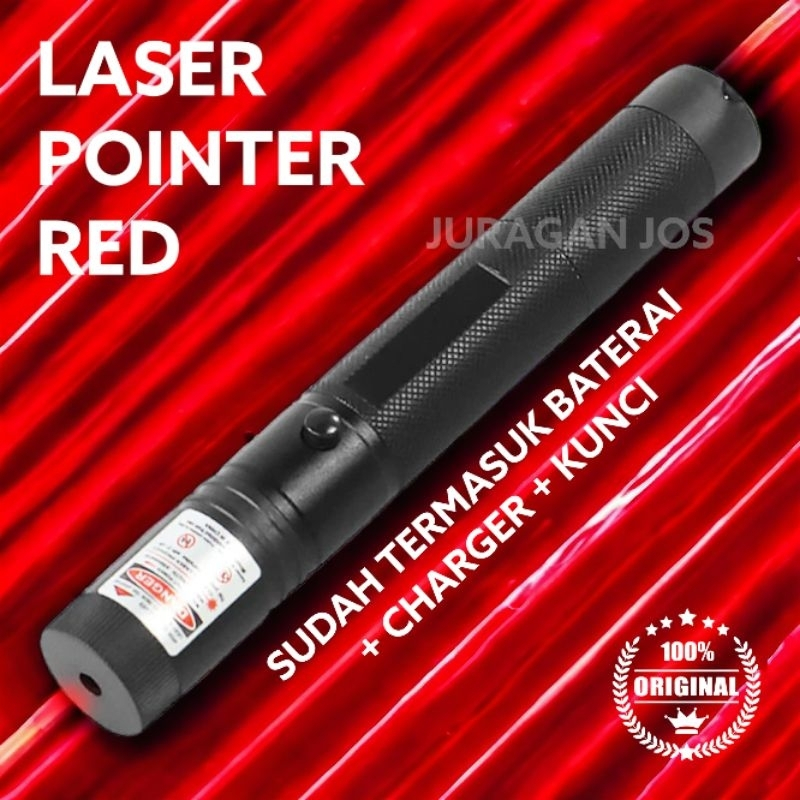 Jual Laser Pointer Presentasi MERAH Beam 1 MW 650NM Battery Red PAKET ...
