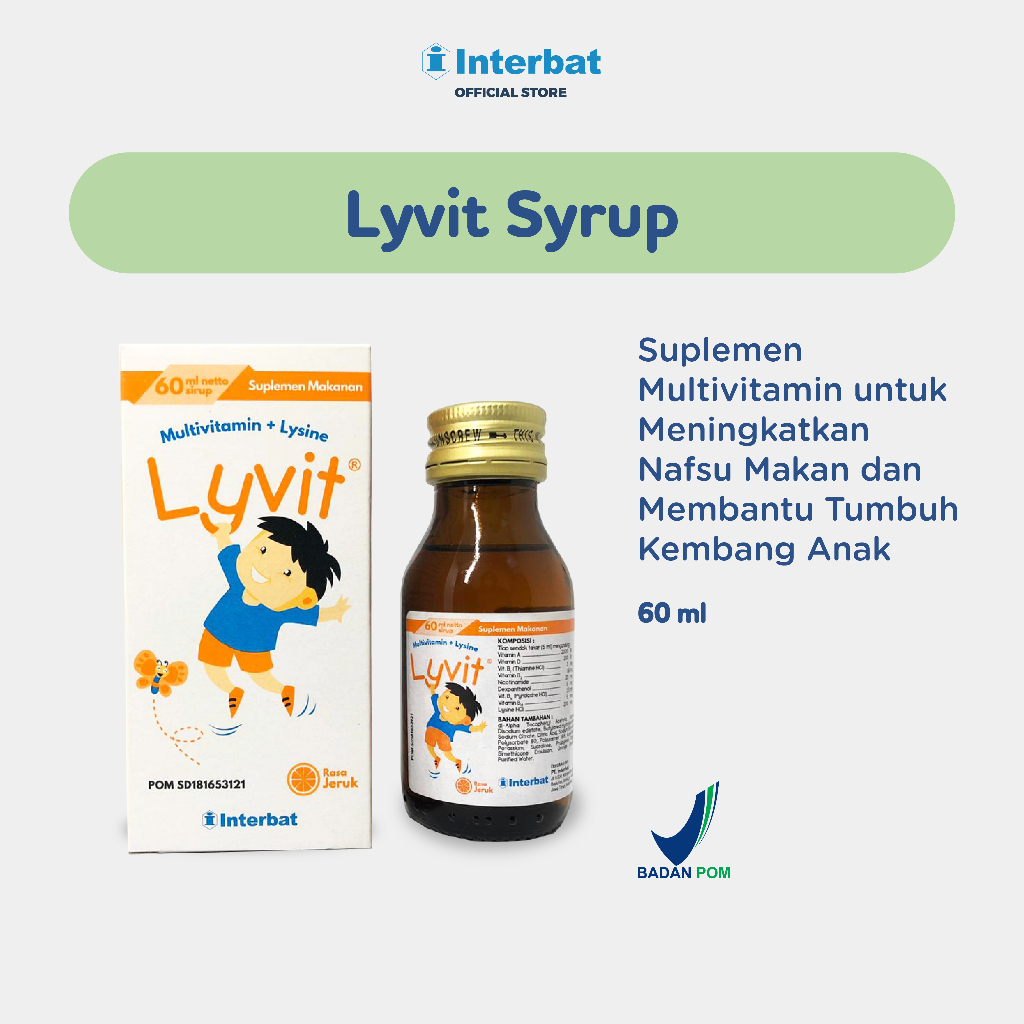 Jual Lyvit Syrup 60ml - Suplemen Multivitamin untuk Meningkatkan Nafsu ...