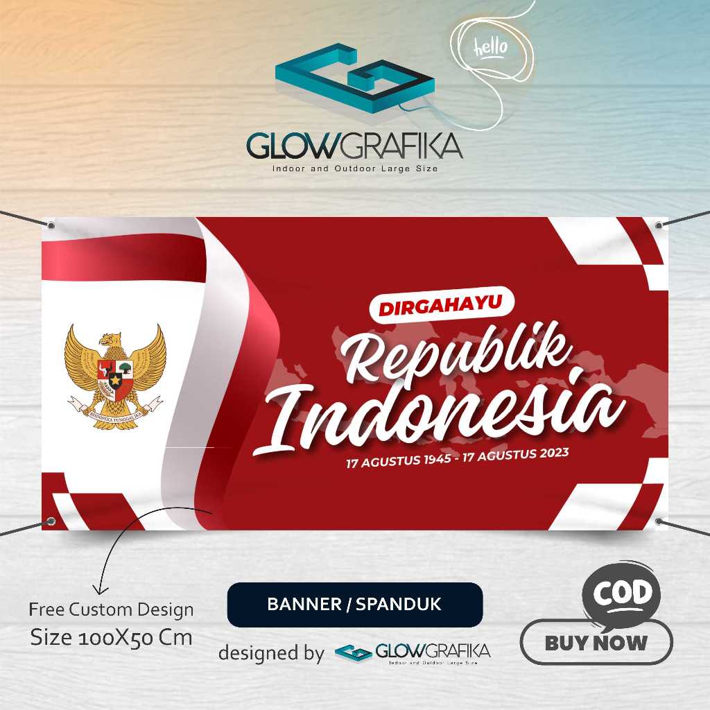 Jual Cetak Spanduk Banner Merah Putih Minimalis Sederhana Ucapan ...