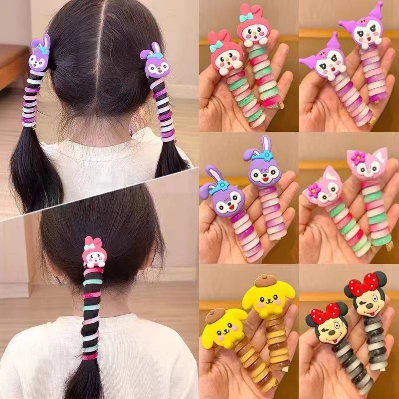 Jual （1/PCS） Ikat Rambut Kepala Karet Anak-anak Bergulir Saluran ...