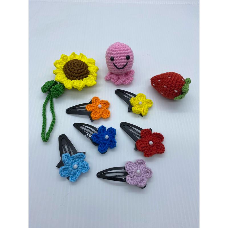 Jual Jepitan Rambut Hair Pin Rajut Handmade / Jepitan Rambut kep Rambut ...