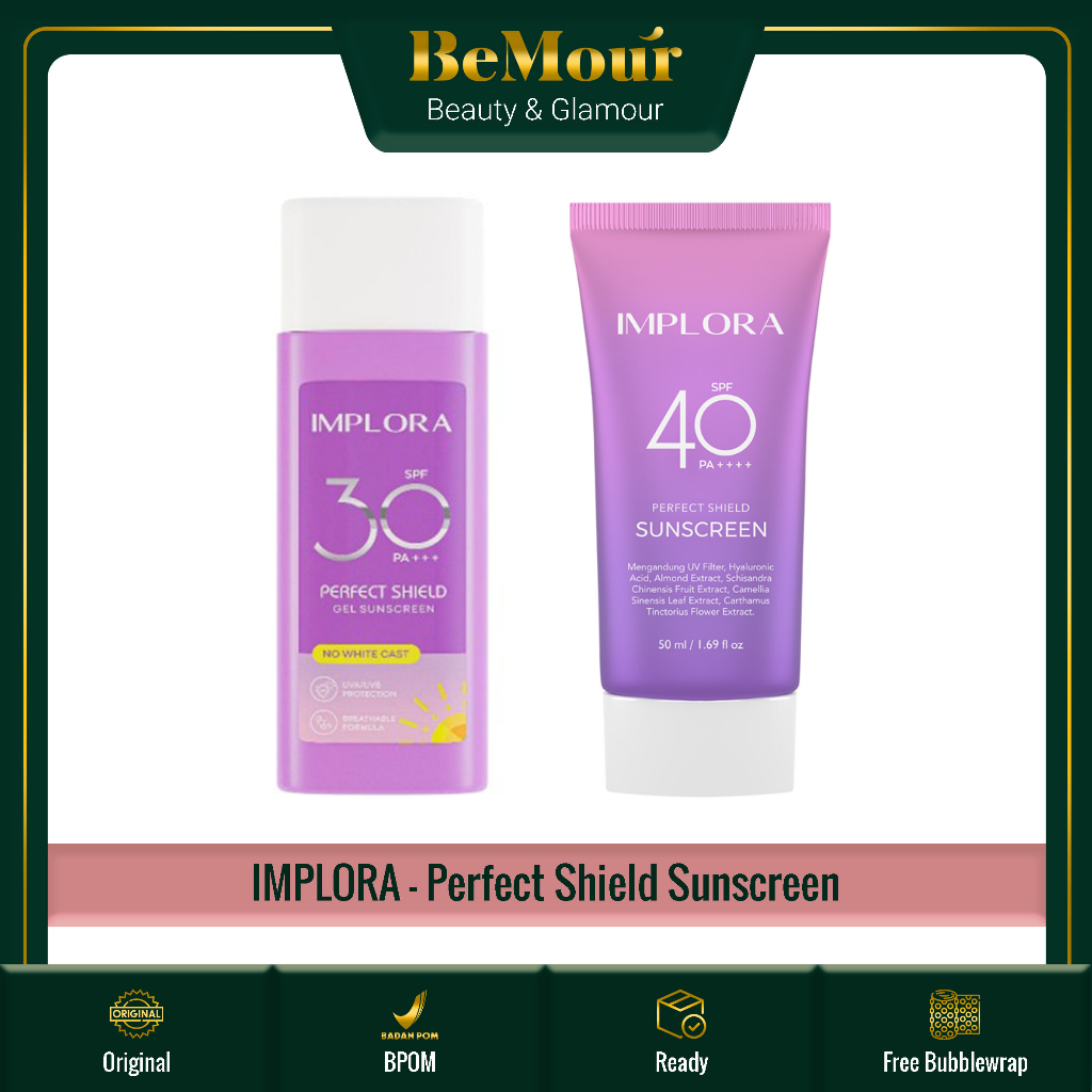 Jual IMPLORA - PERFECT SHIELD SUNSCREEN ( 50 ml ) - Sunscreen SPF 30 PA ...