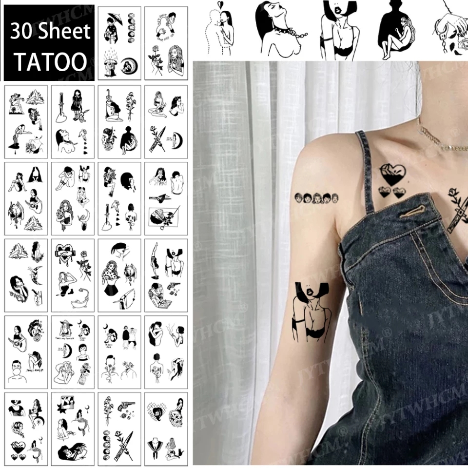 Jual TERMURAH Tato Aesthetic Skena KODE Q - Tatto Temporer motif kecil ...