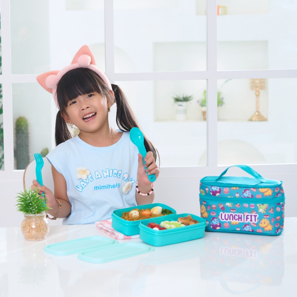 Jual Tas Bekal Set Lunch Fit / Kotak Makan Set / Lunchbox Motif Set | Shopee Indonesia