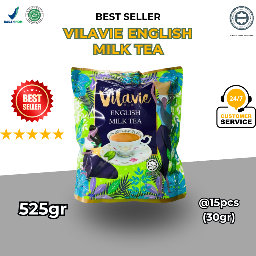 Jual Vilavie English Milk Tea Sachet | 100% Original Halal dan BPOM | 1 ...