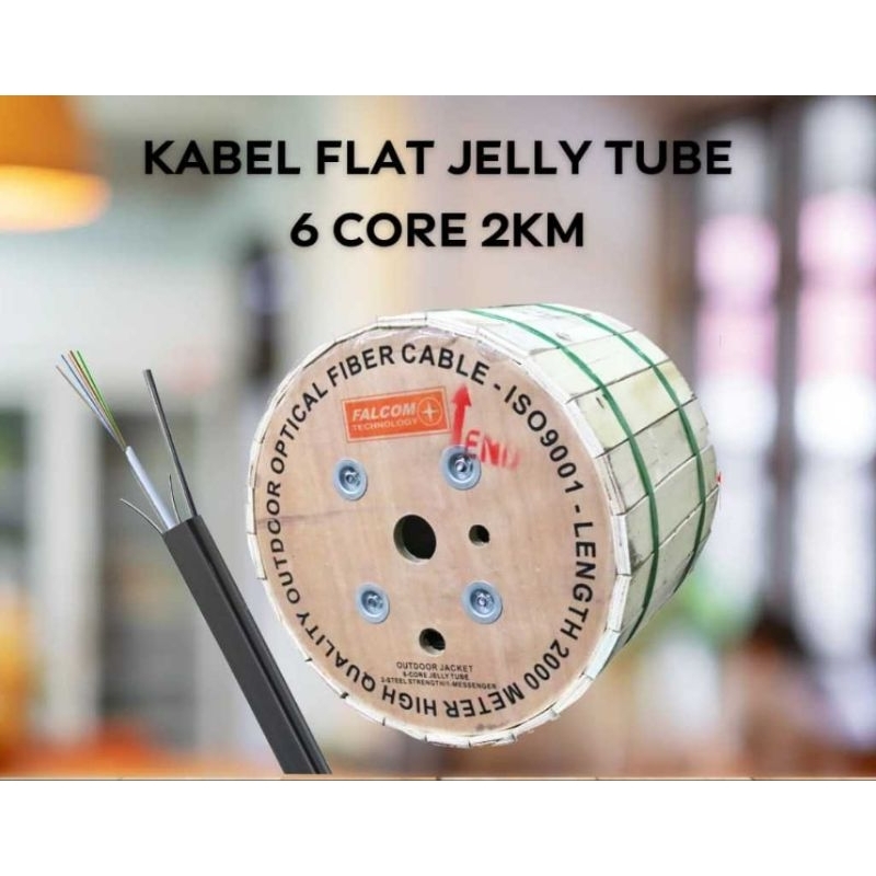 Jual Kabel fiber optik 6 core flat jelly tube 2000m | Shopee Indonesia
