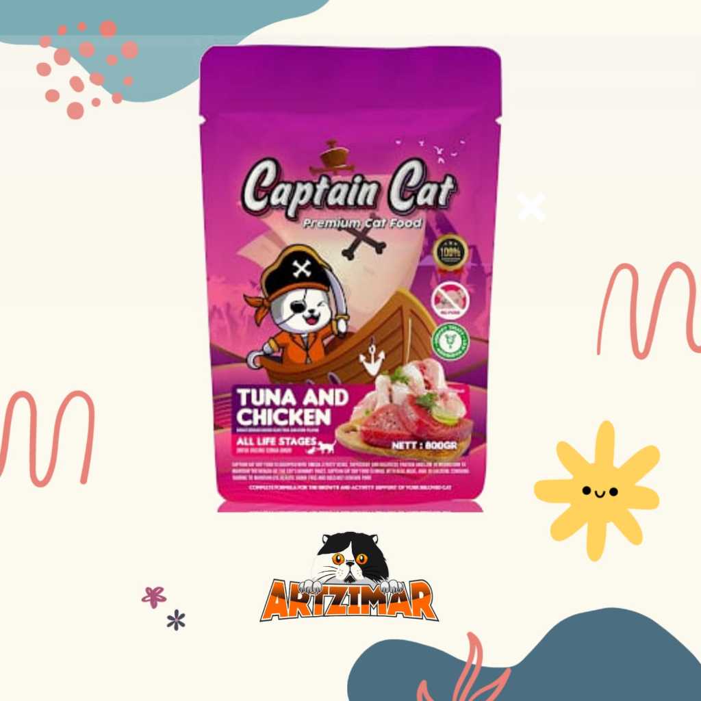 Jual Captain Cat Dry Food All Life Stage 800gr Chicken Tuna - Makanan ...