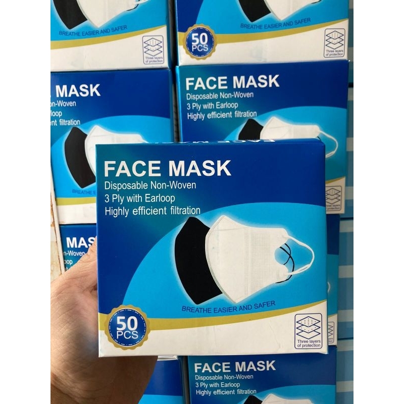 Jual PAKET HEMAT 100 PACK MASKER DUCKBILL 3 PLY 1 BOX ISI 50 PCS HITAM ...