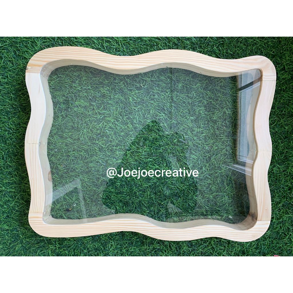 Jual frame kayu gelombang awan untuk bahan mahar pernikahan (frame saja ...