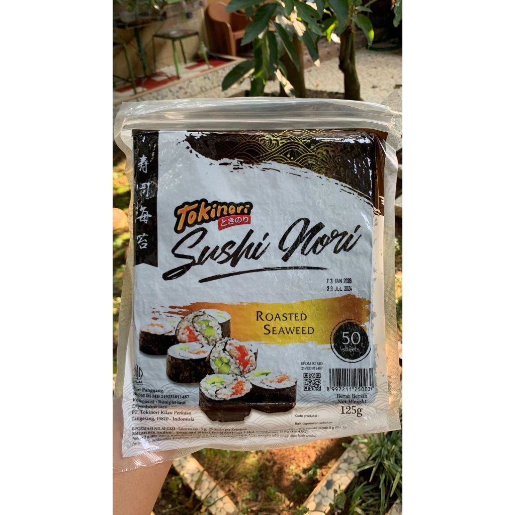 Jual Tokinori Sushi Nori 50 Sheet - Rumput Laut Panggang Sushi Gimbab ...