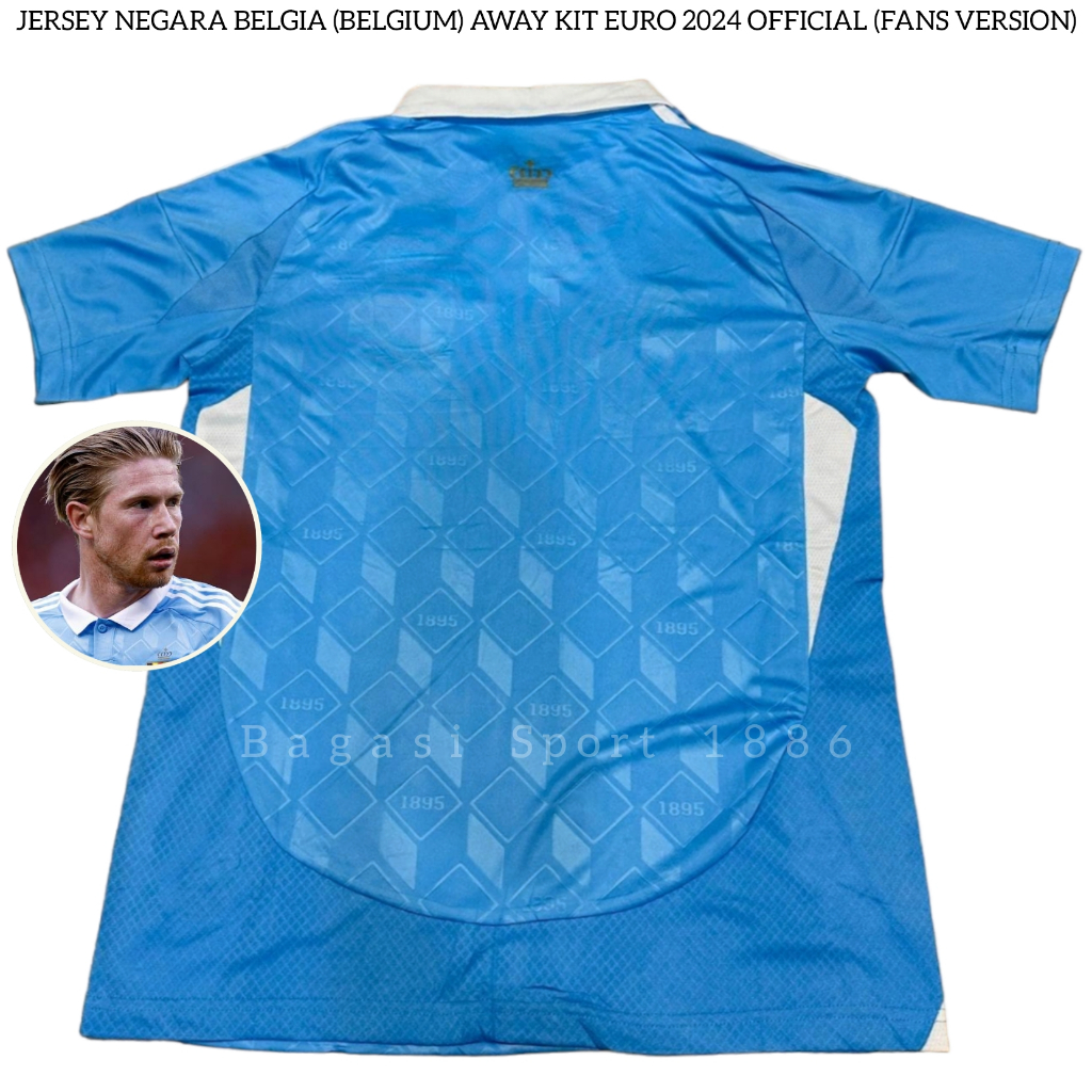 Jual Jersey Baju Bola Negara Belgia Away Kit Tandang Biru Piala Eropa ...