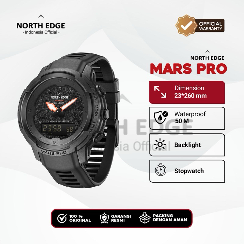 Jual NORTH EDGE MARS Pro Men's Sports Digital Watch Military Army ...