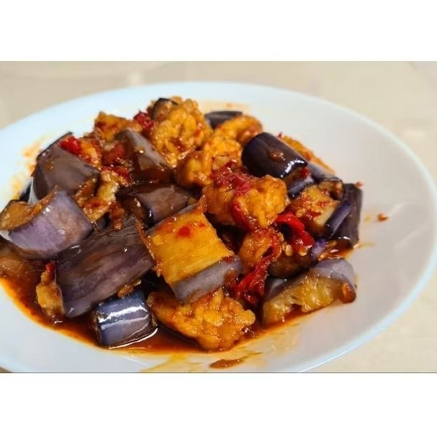 Jual Lauk Sayur Terong Tempe Balado Pack 120gr Makanan Matang | Shopee ...