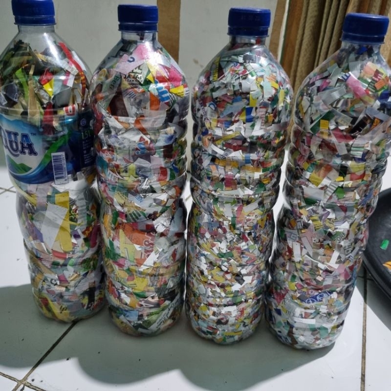 Jual ECOBRICK BOTOL AQUA 1500ML BERAT 600GR | Shopee Indonesia