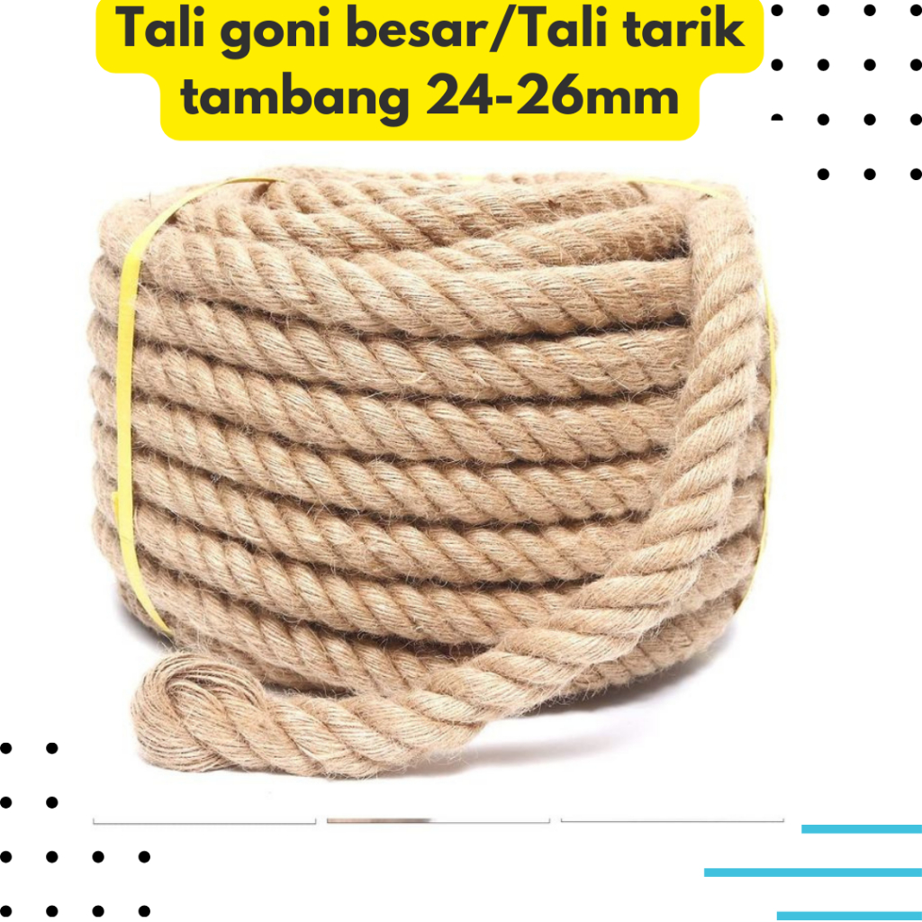 Jual TALI RAMI BESAR -TAMBANG GONI - TALI TARIK TAMBANG DEWASA 24-26MM ...