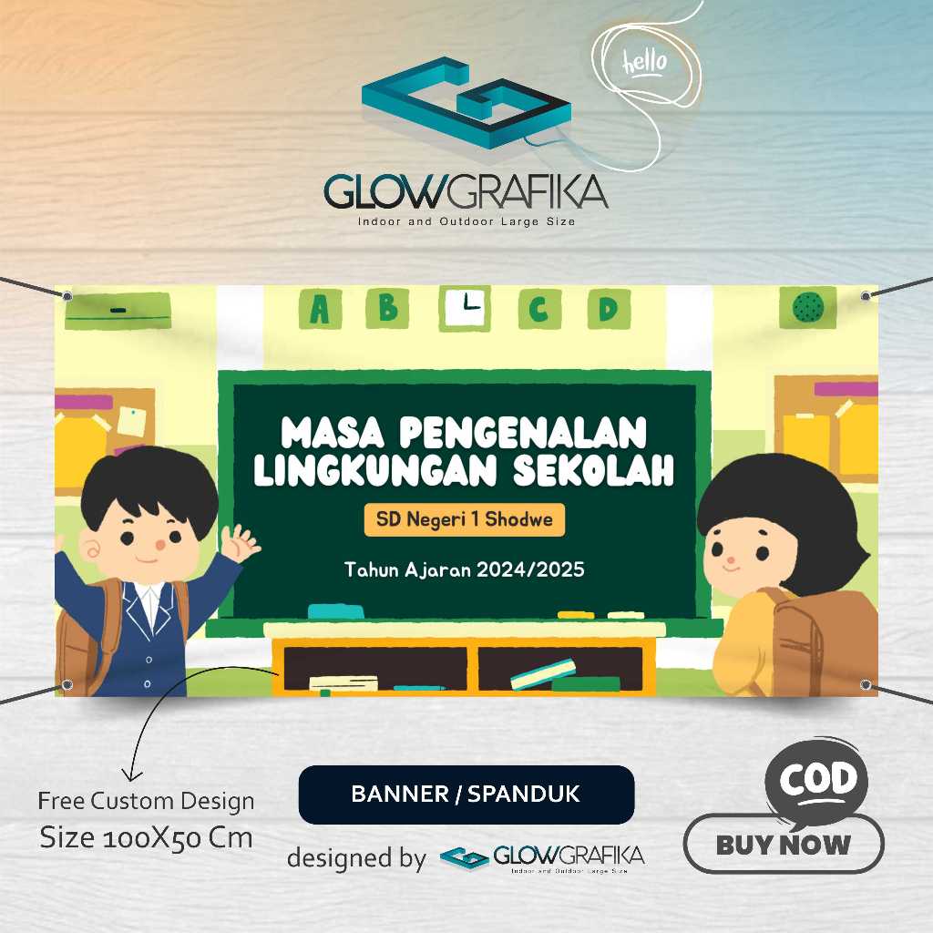 Jual Cetak Banner Spanduk MMT Hijau dan Kuning Lucu Spanduk Masa ...
