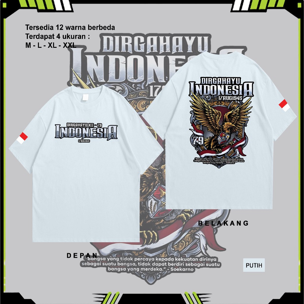 Jual KAOS KEMERDEKAAN | KAOS INDONESIA BERSATU | KAOS GARUDA | KAOS ...