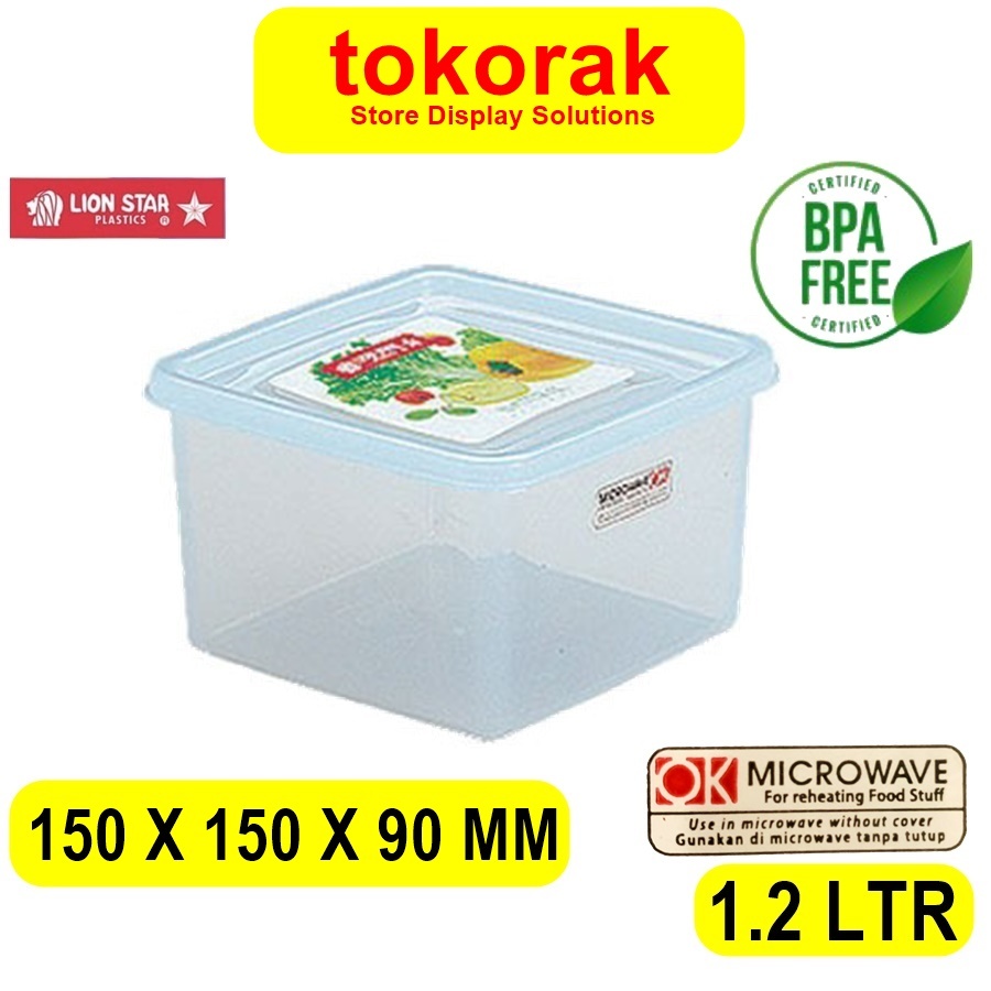 Jual SEALWARE SEGI NATURAL B47 PT3 LION STAR B 47 PT 3 KOTAK MAKAN PLASTIK 1200 ML TOPLES ...