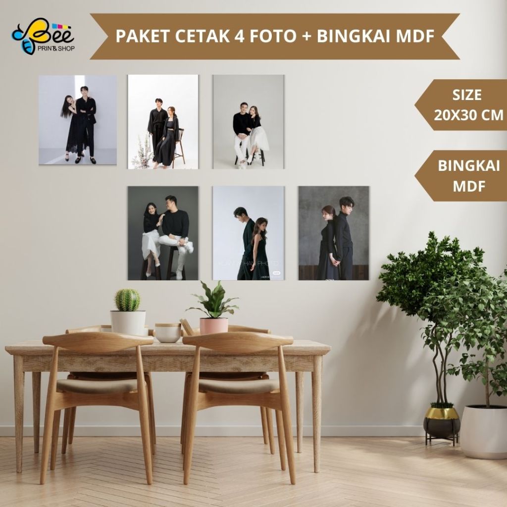 Jual PAKET CETAK 6 FOTO 10R 20X30 CM ,PAPAN MDF / Cetak Foto Custom ...