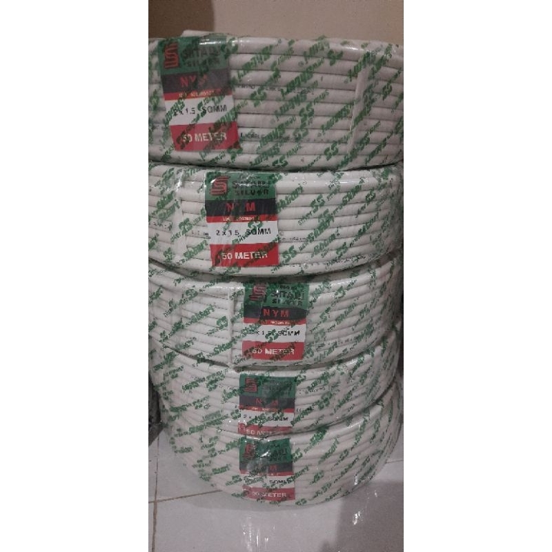 Jual kabel nym 2x1.5x50m merek start kabel tembaga isi dua panjang 50 ...
