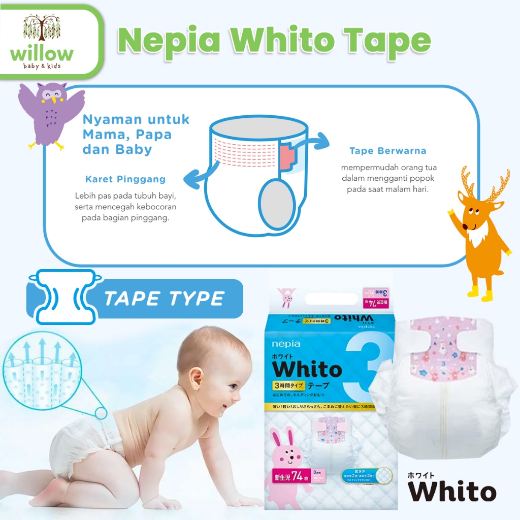 Jual Popok Sekali Pakai Bayi - Nepia Whito Tape | Shopee Indonesia