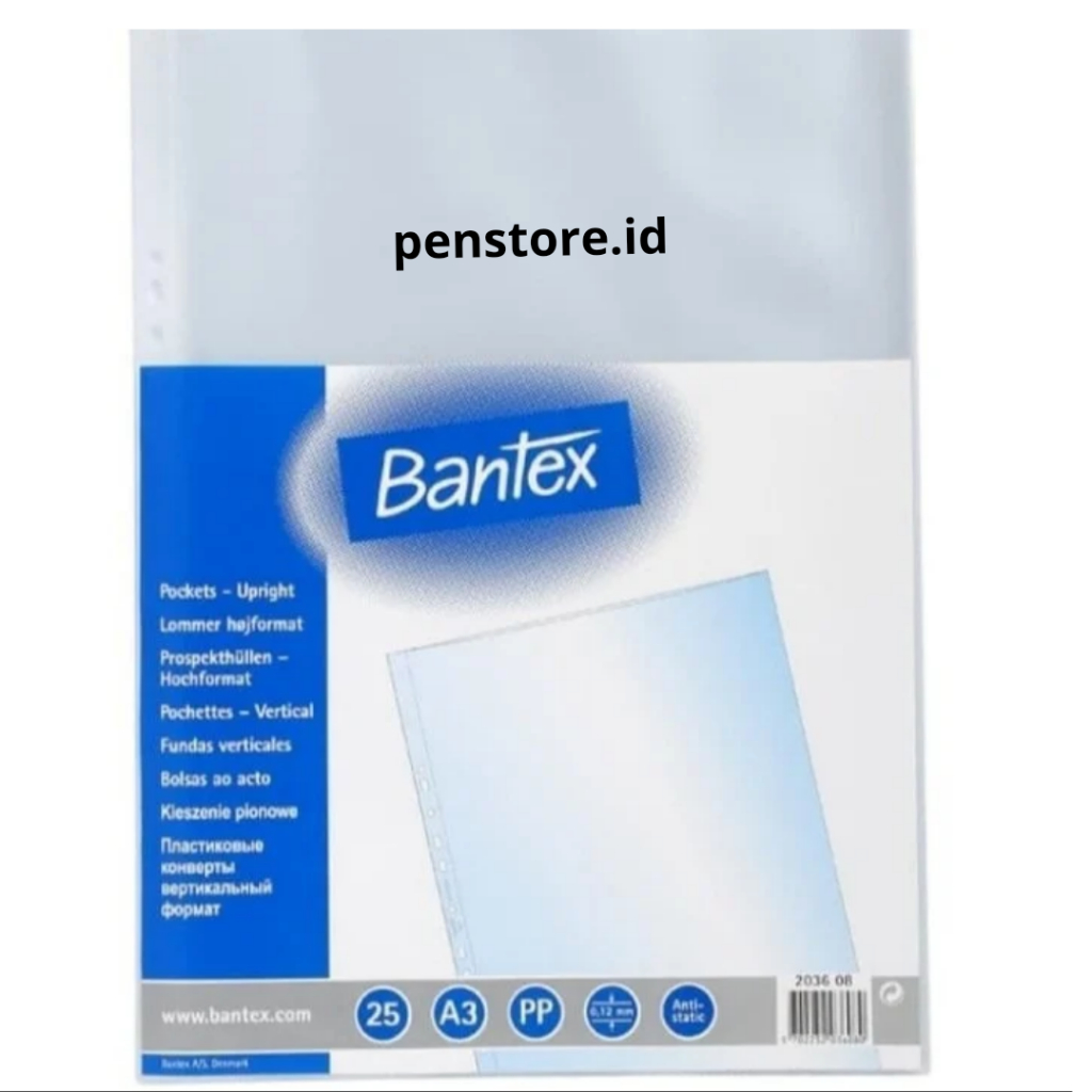 Jual (pack isi 25lbr) PP Pocket Bantex 2036 A3 Potraid Isi 25 - Sheet ...