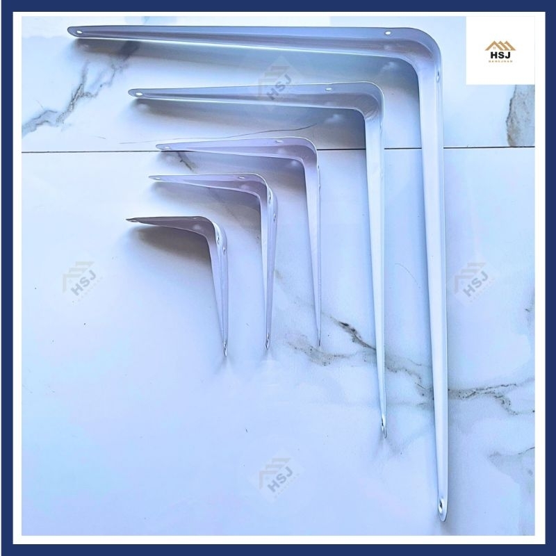 Jual Siku Rak Bracket Dekorasi Ruangan Putih Varian Lengkap Siku Rak ...