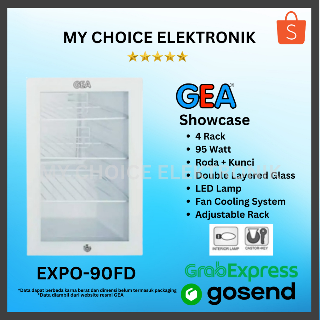 Jual GEA Showcase Display Cooler Expo-90/ Expo-90fd / Expo-90 fd ...