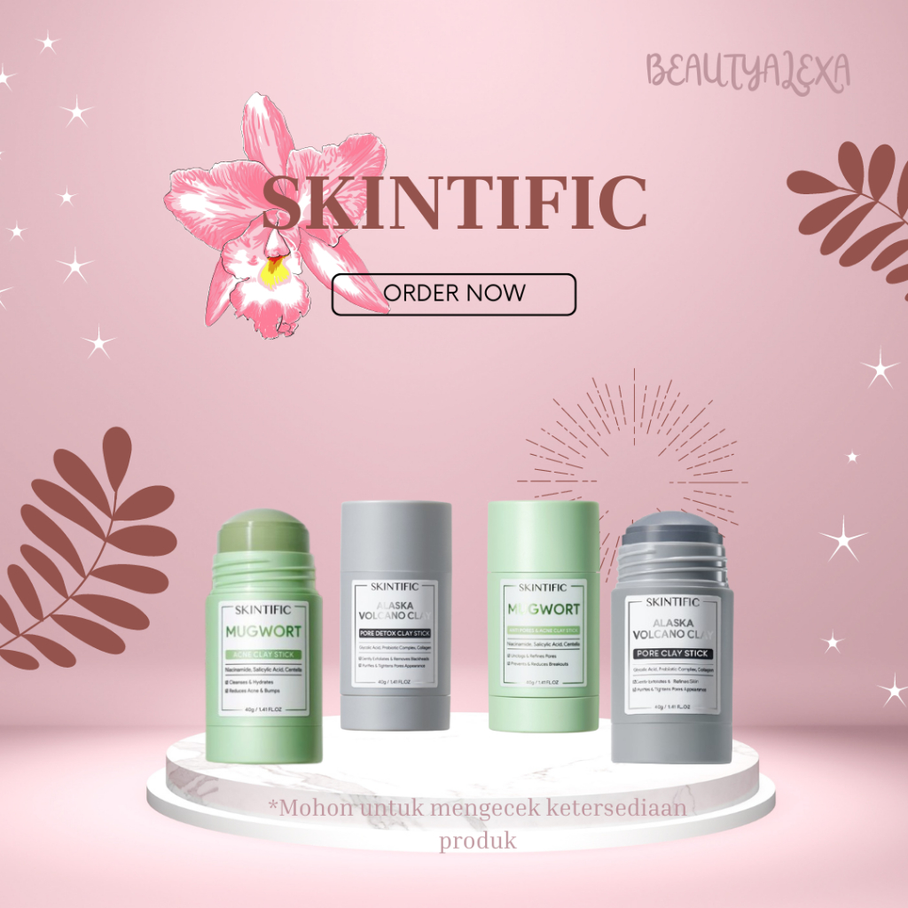 Jual SKINTIFIC Mugwort Acne Clay Stick | Alaska Volcano Pore Clay Stick ...