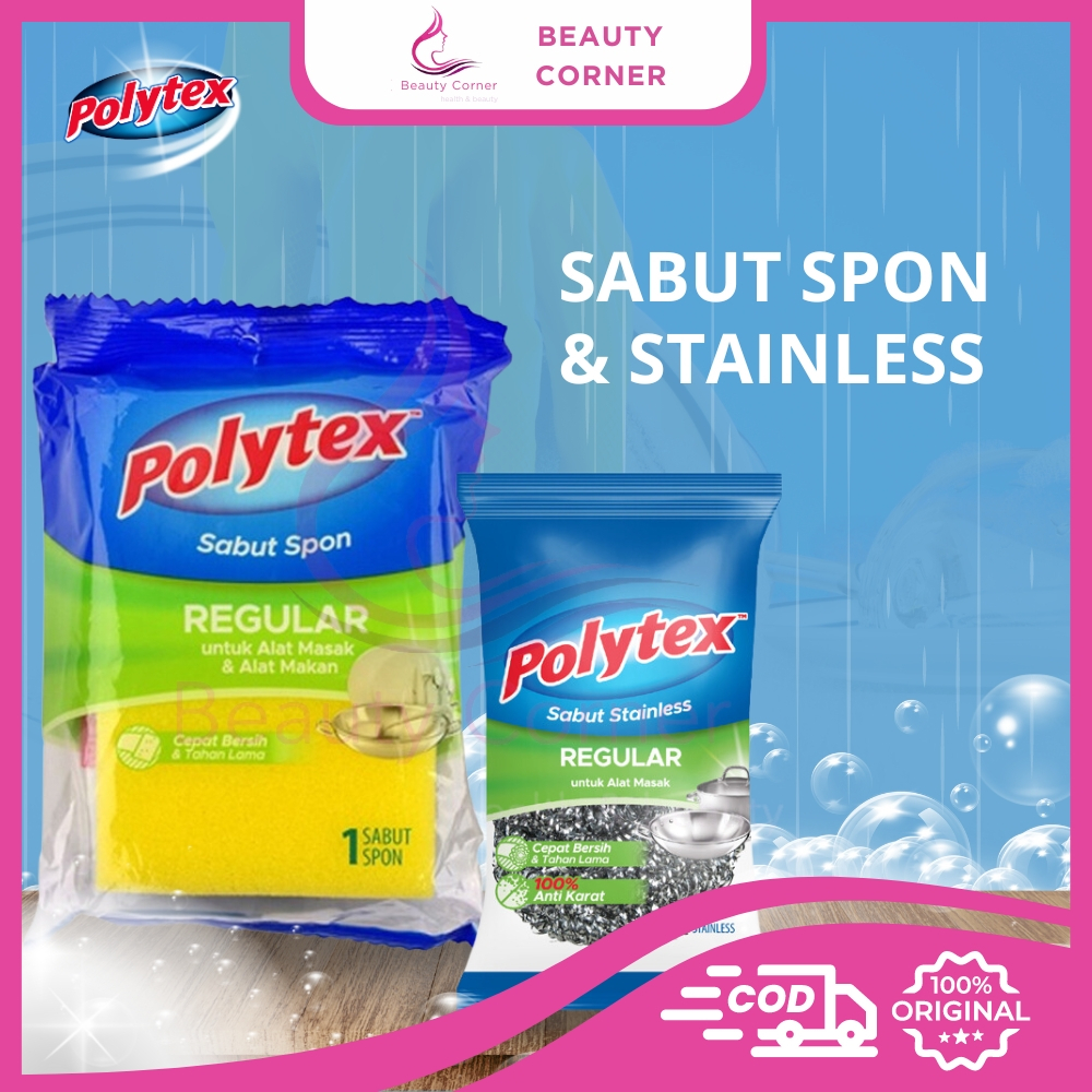 Jual Polytex Sabut Cuci Piring Regular | Stanless | Spon Jumbo 1 pcs | Shopee Indonesia
