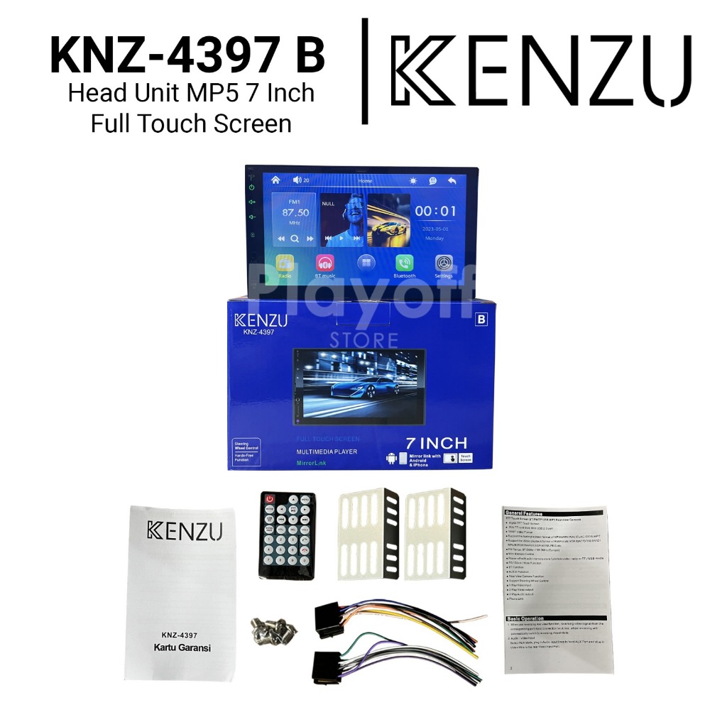 Jual Kenzu 7 inch Double Din Head Unit MP5 Player Touch Screen ...