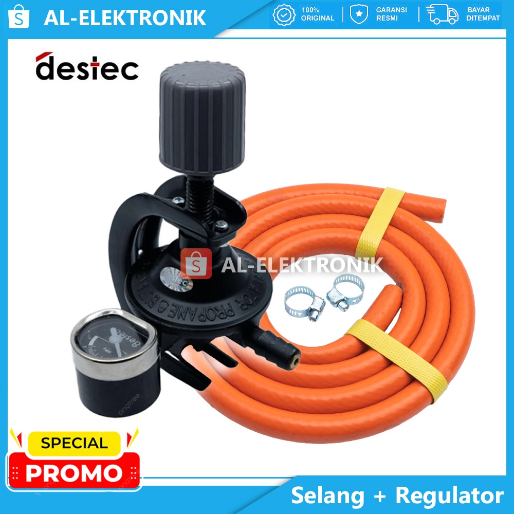 Jual PAKET Regulator Gas Com 201 M Destec FREE Selang 1.8M SNI | Shopee ...