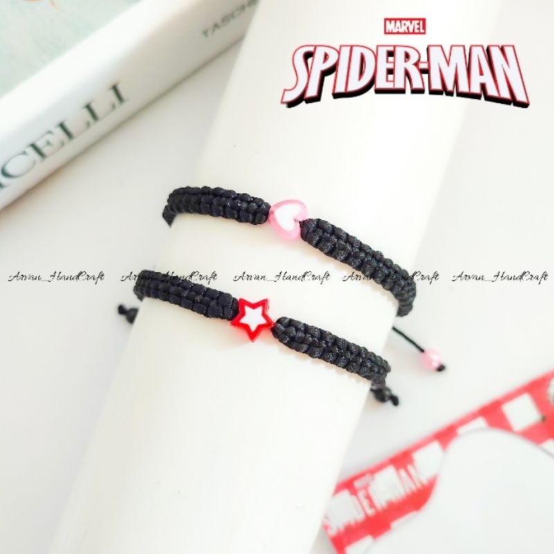 Jual { Bisa COD } Gelang Couple Spiderman Bintang Love Model Rajut ...