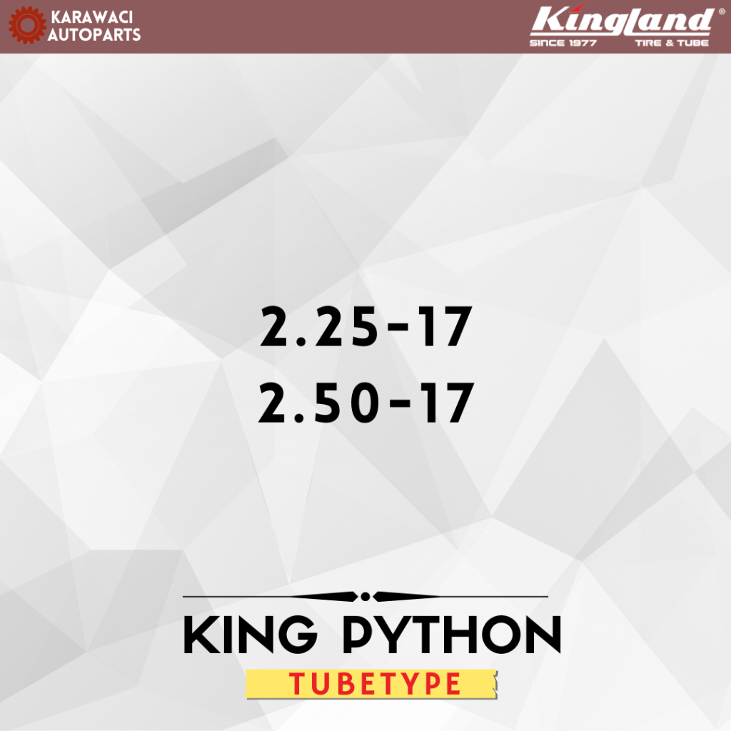 Jual Ban Motor Kingland KING PYTHON ( 2.25-17 | 2.50-17 ) TubeType ...