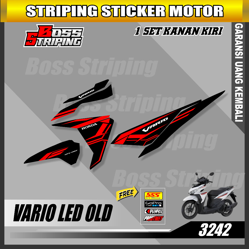 Jual STRIPING STICKER VARIO LED OLD 125 - 150 (M3242)STIKER VARIASI ...