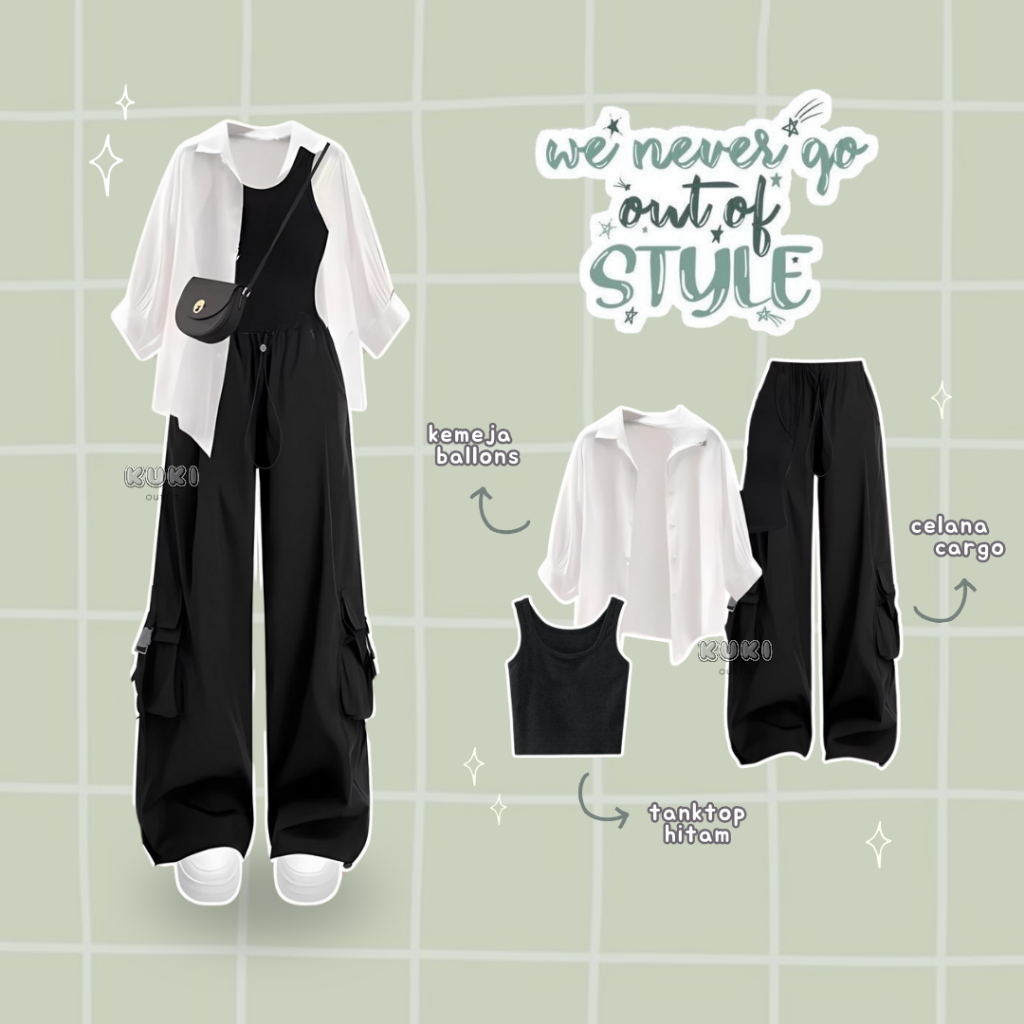 Jual PAKET MURAH - One Set Wanita Korean Style 1 set 3in1 OOTD Outfit ...