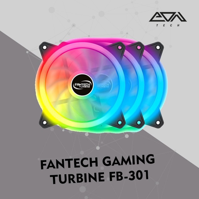 Jual Fantech Gaming Turbine FB-301 RGB Fan Casing 3in1 Remote FB301 ...