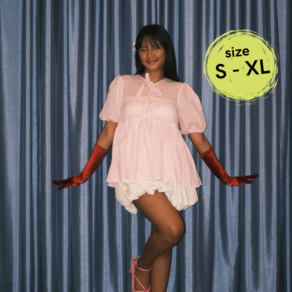 Jual [CLEARANCE] House of KYNY - Pink Puffy Top | Atasan Model Balon ...