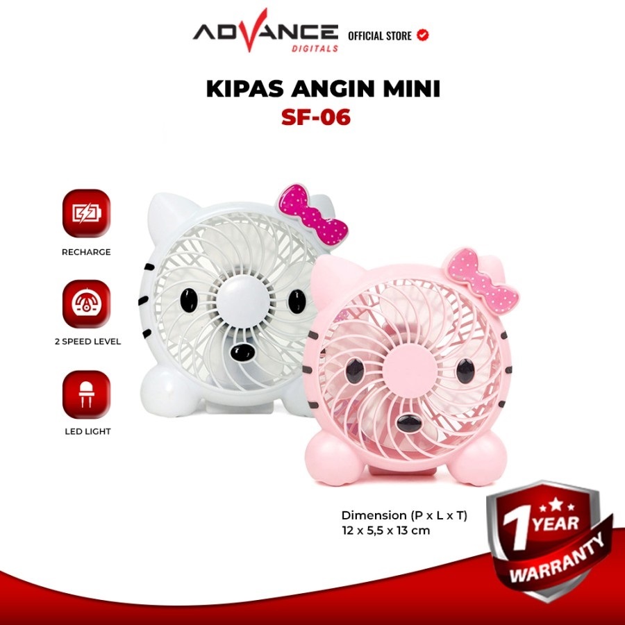 Jual Advance Kipas Mini USB Portable SF-06 / Kipas Karakter Hello Kity ...