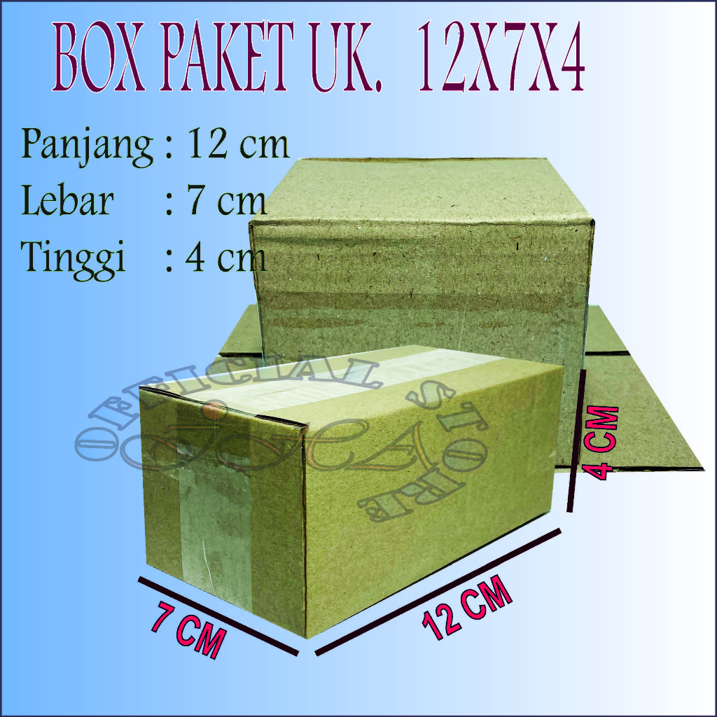 Jual Kardus packing uk. 12x7x4 box packaging paket murah | Shopee Indonesia