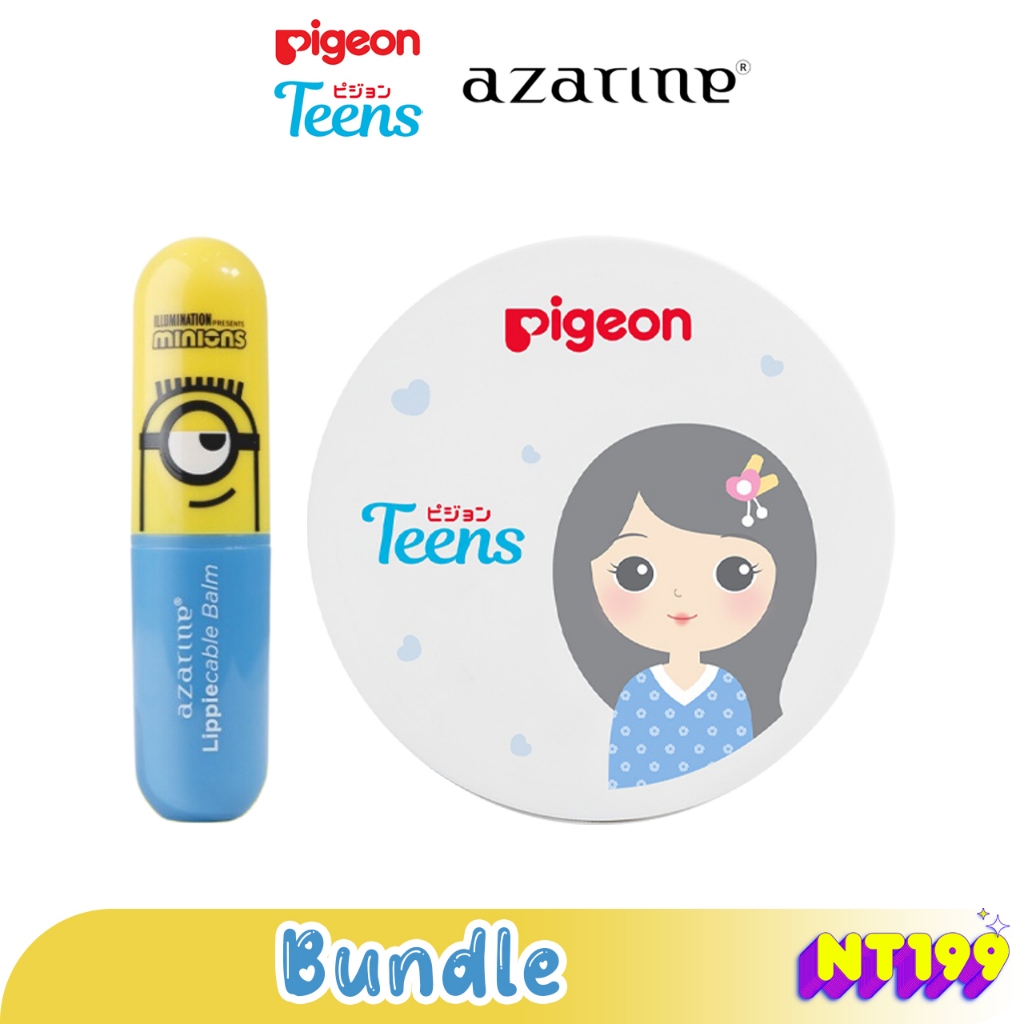 Jual PIGEON TEENS Compact Powder UV Protection Natural Bundle AZARINE ...