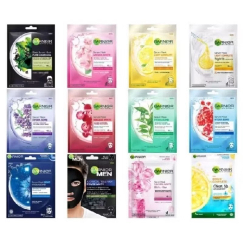 Jual GARNIER SERUM FACE MASK COLLECTION EXP 2026- LIGHT COMPLETE ...