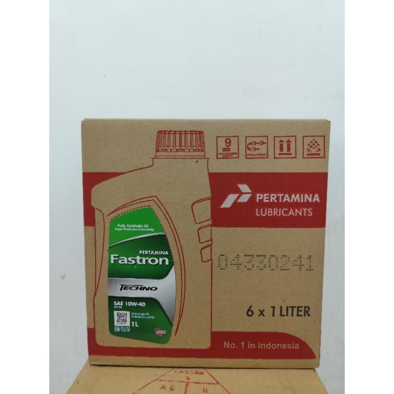 Jual OLI PERTAMINA FASTRON TECHNO 10W-40 1Liter isi 6Botol | Shopee ...