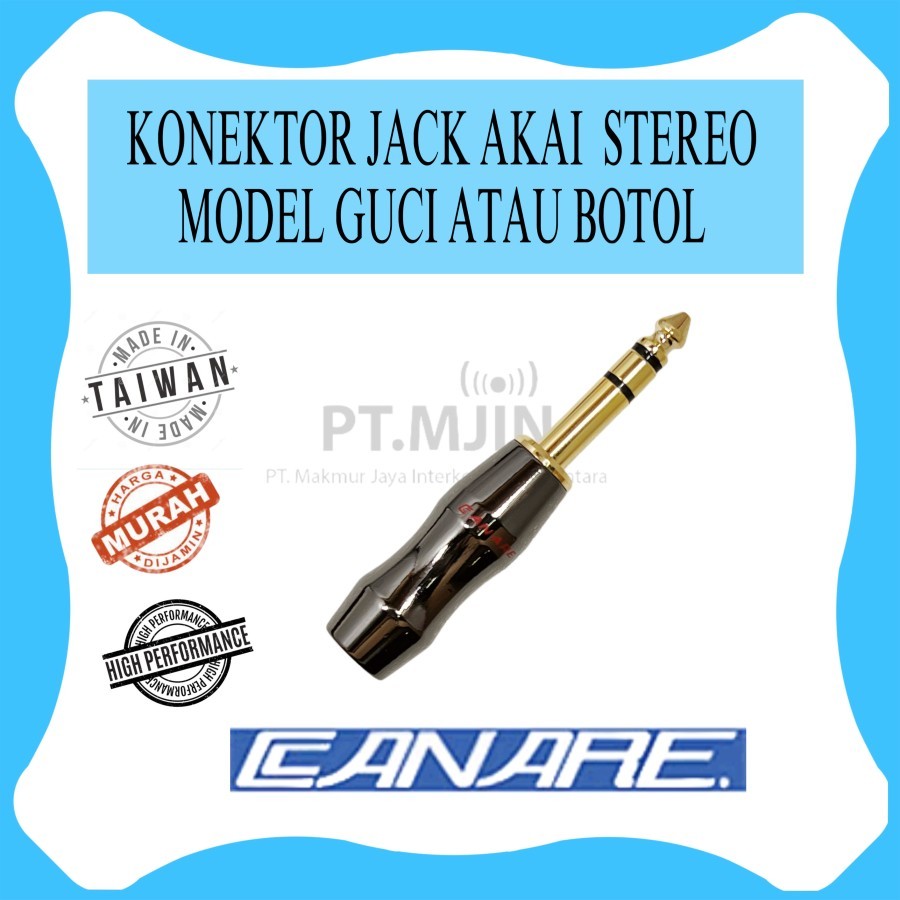 Jual Konektor Jack Akai Stereo Model Guci atau Botol Ukuran Kabel 7MM ...