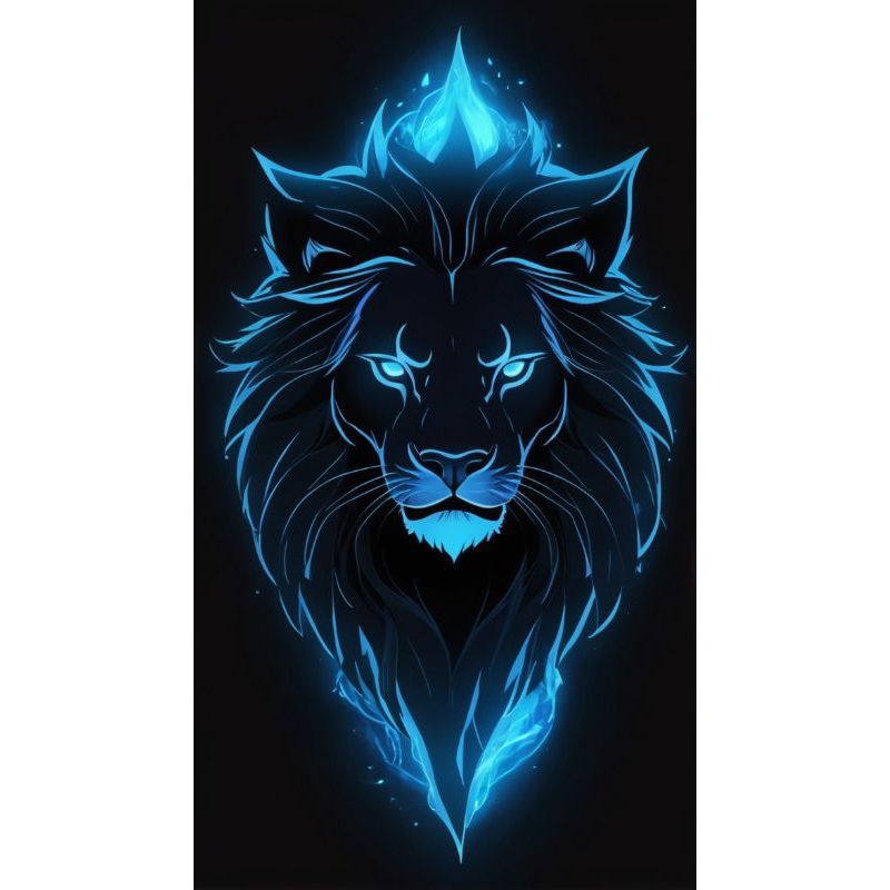 Jual desain kepala singa beraura biru | Shopee Indonesia