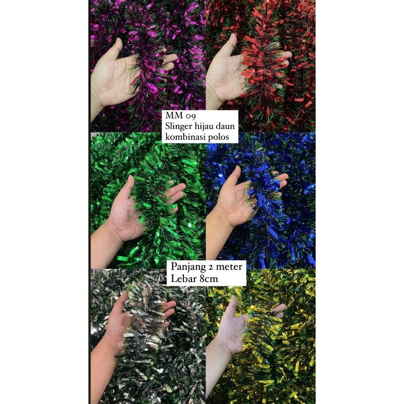 Jual slinger Rumbai kombinasi tebal & hijau daun | Shopee Indonesia