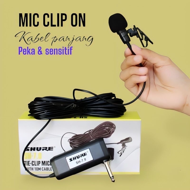 Jual Mic jepit clip on mic kancing peka dan berkabel panjang cocok ...