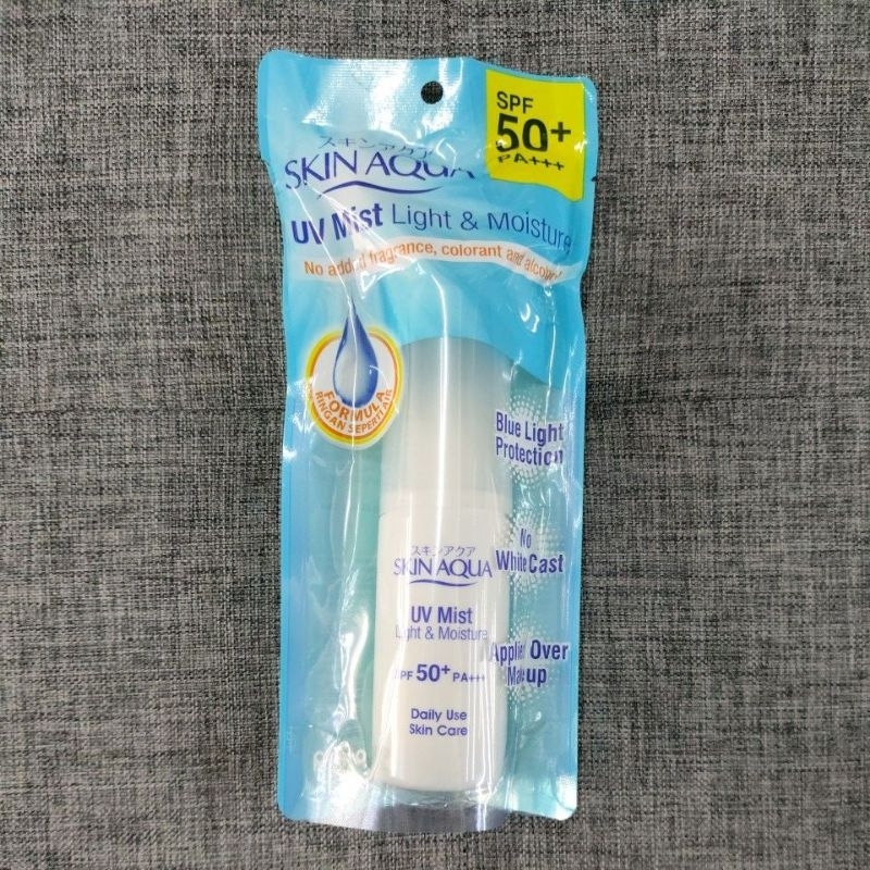 Jual SKIN AQUA UV MIST LIGHT & MOISTURE 40G 40GRAM 40 SUNSCREEN SEMPROT ...