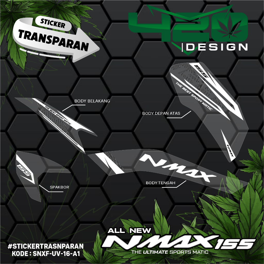 Jual Stiker Striping Transparan NMAX 155 New Desain Simple Variasi ...